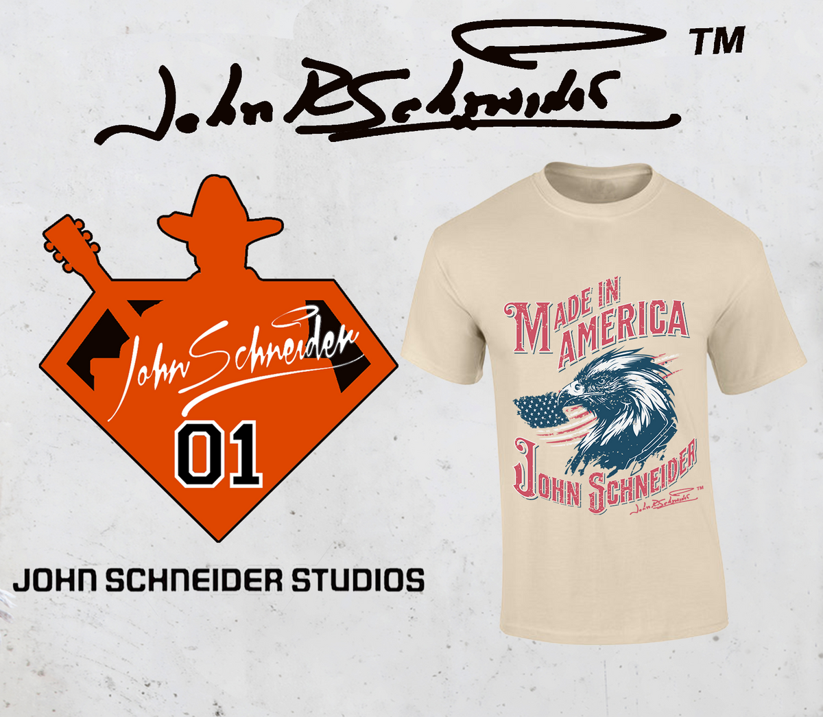 Made In America Sand Tee – John Schneider Entertainment Store